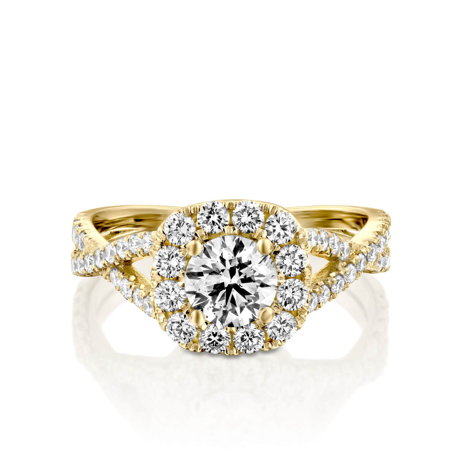 Split Shank Diamond Engagement Ring - DELICIA - DIAMOND HOUSE