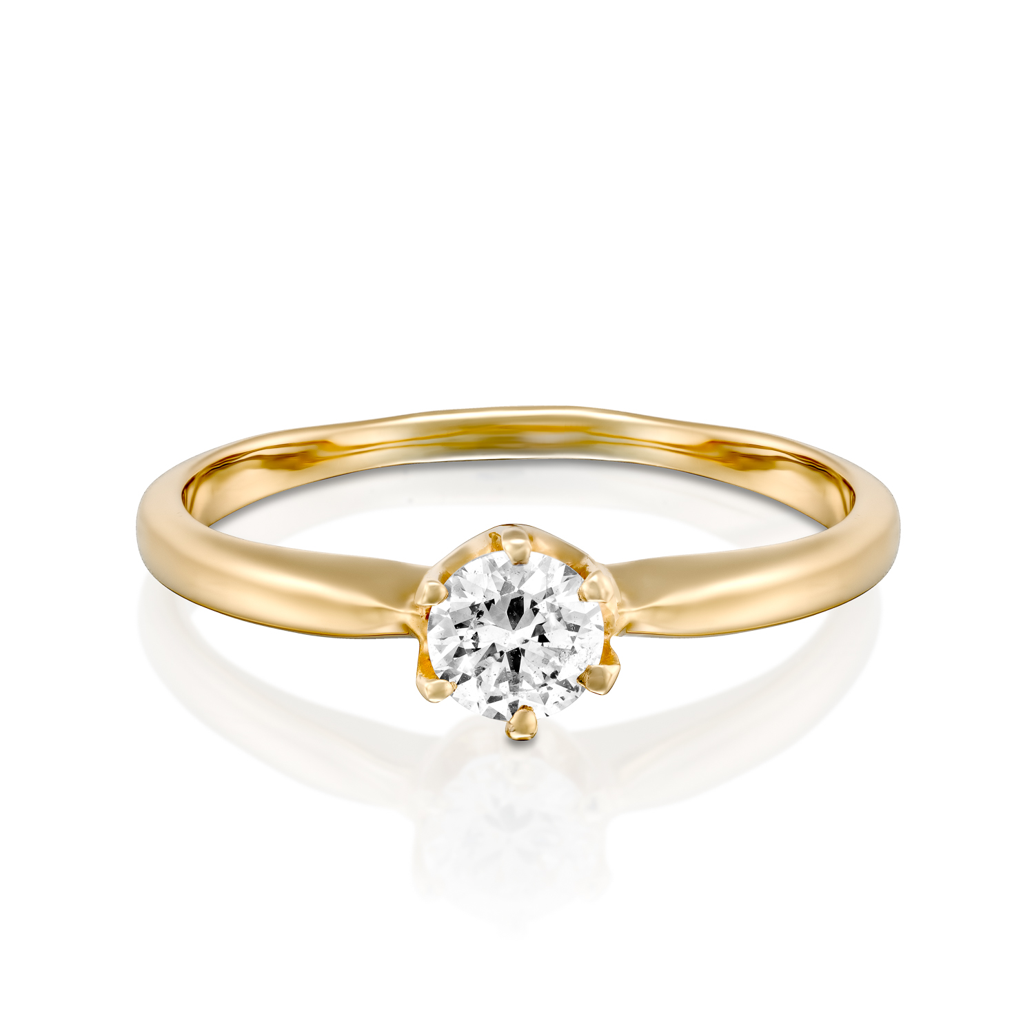 6 Prongs Low Set Engagement Ring EMERY - DIAMOND HOUSE