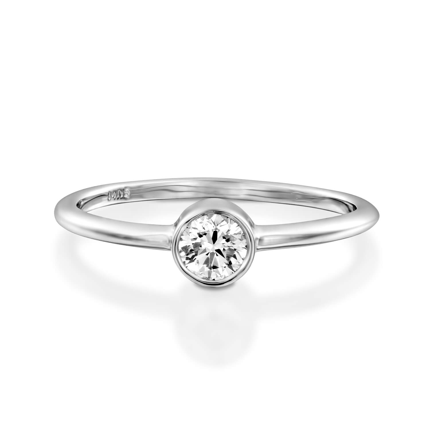 Delicate Round Cut Diamond Ring - DIAMOND HOUSE