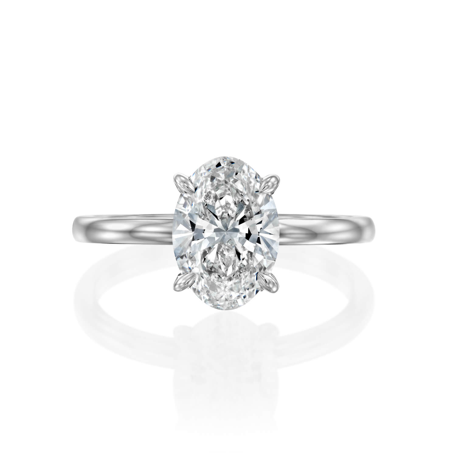 2 Carat Oval Diamond Engagement Ring ABIGAIL - DIAMOND HOUSE