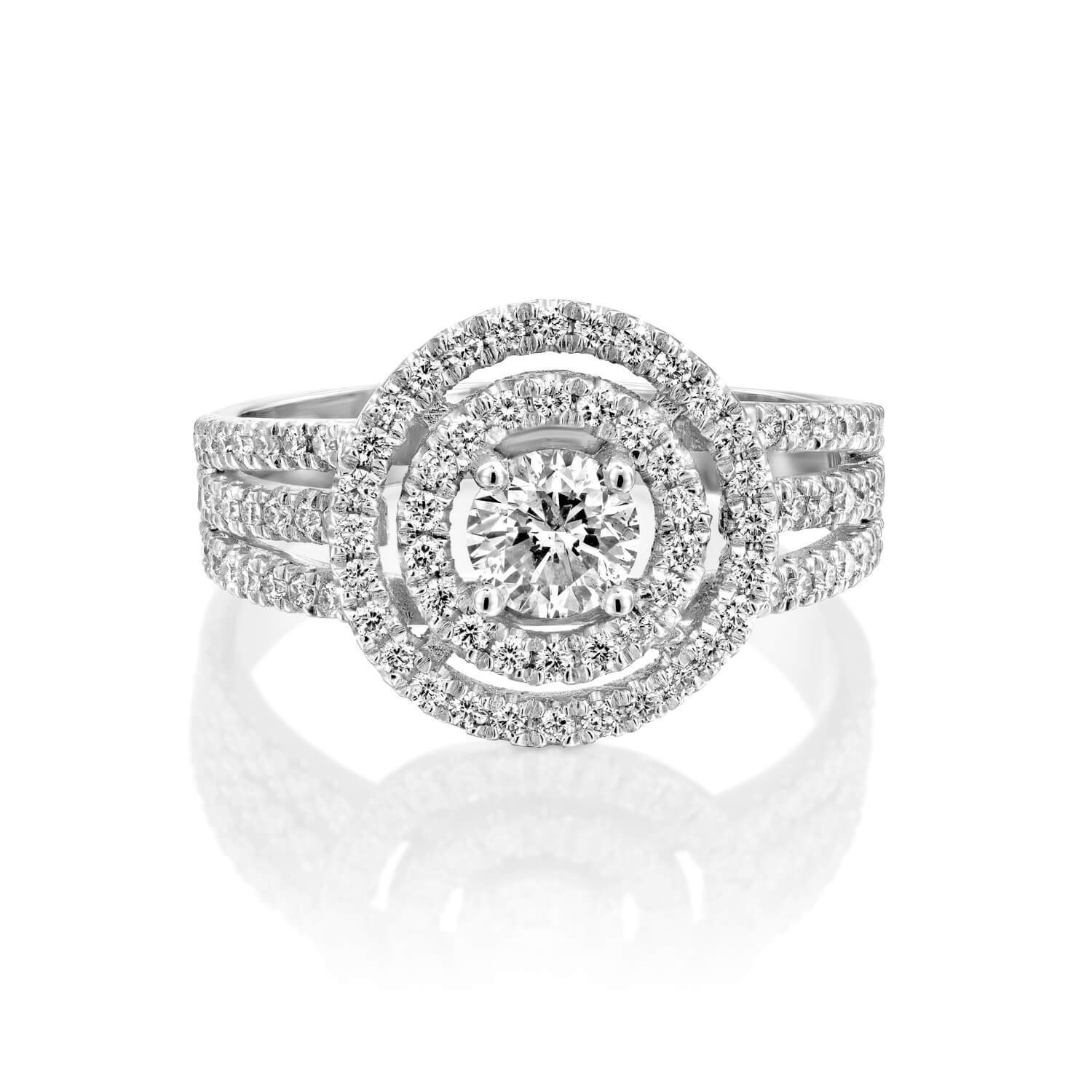 Prestigious Double Halo Lab Diamond Ring - DIAMOND HOUSE