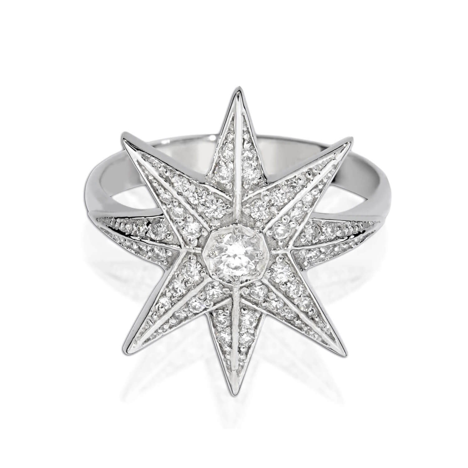 Diamond Ring Octagon Star - DIAMOND HOUSE