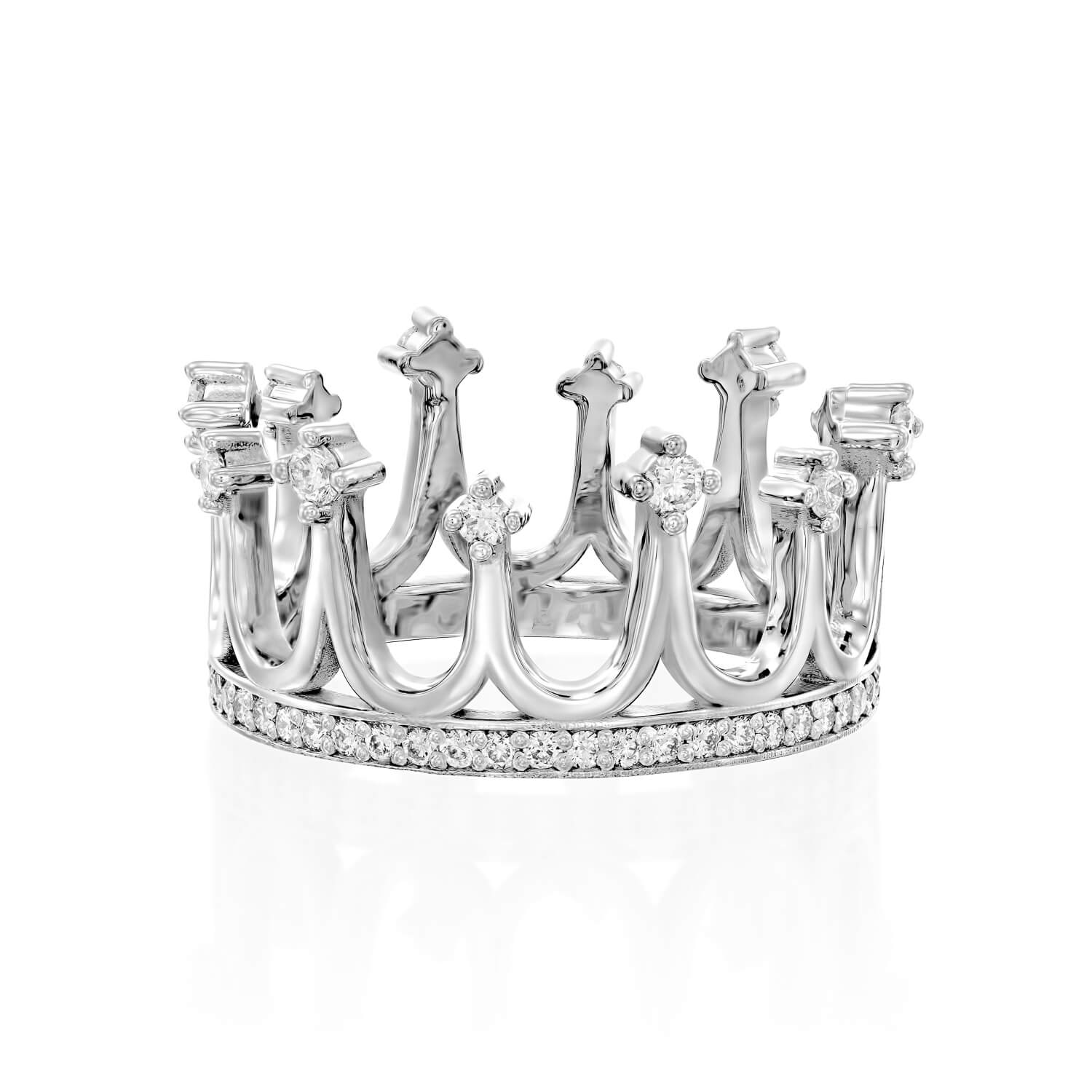Eternity Queen Crown Diamond Ring - DIAMOND HOUSE