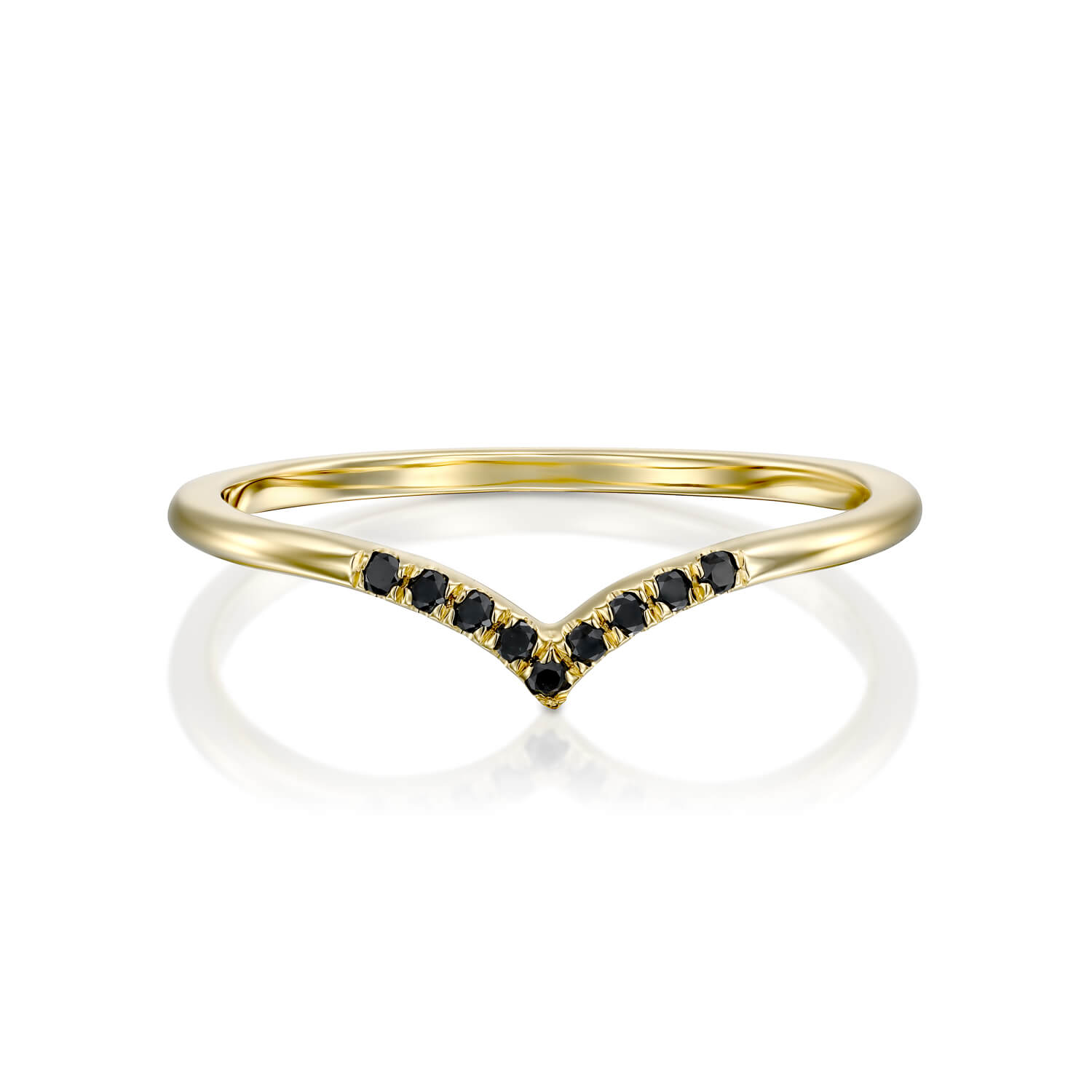 Black Diamonds V Ring - DIAMOND HOUSE