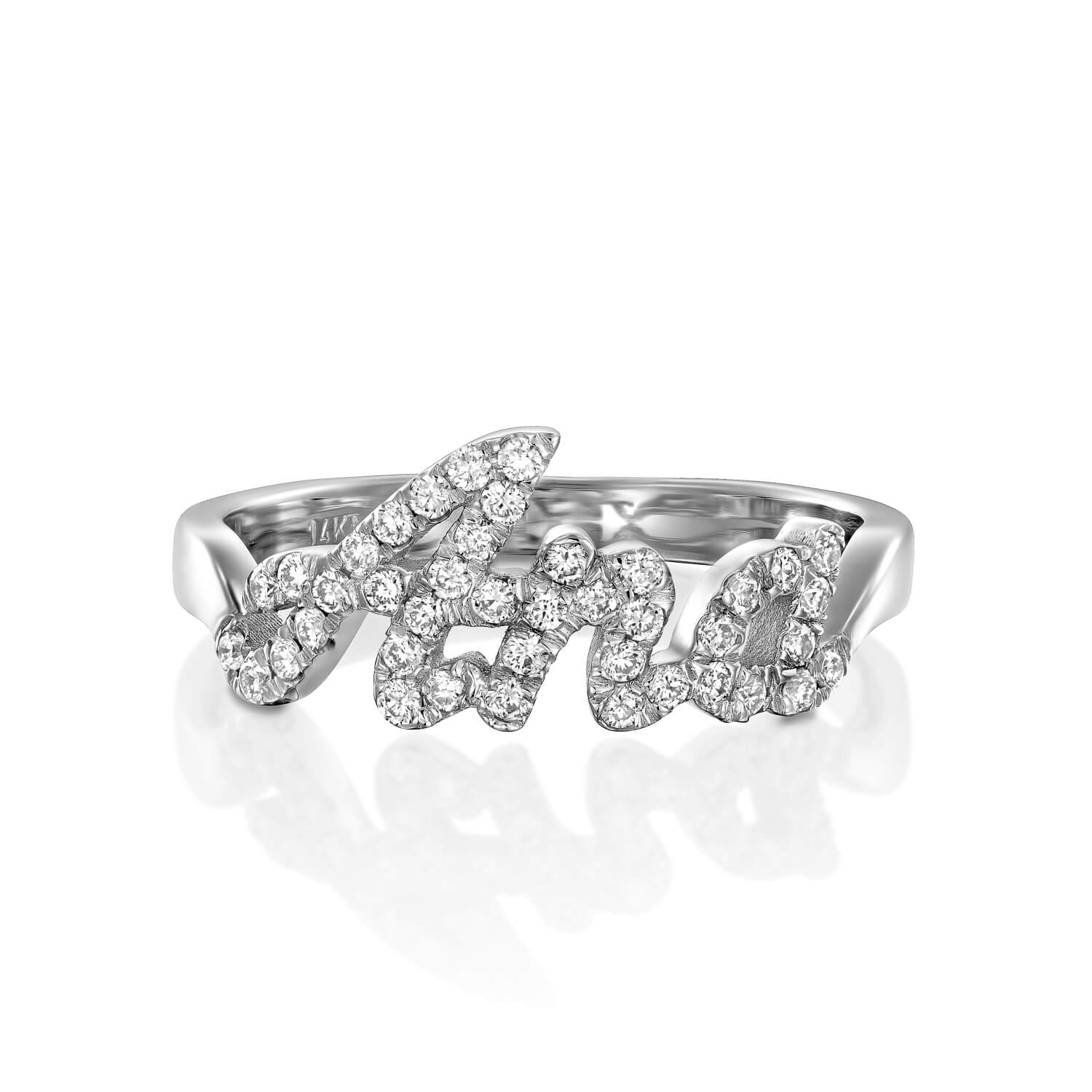 Custom Diamond Name Ring - DIAMOND HOUSE