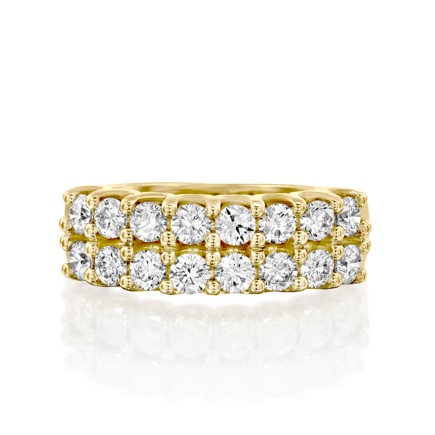 Elegant Two Row Diamond Ring - DIAMOND HOUSE