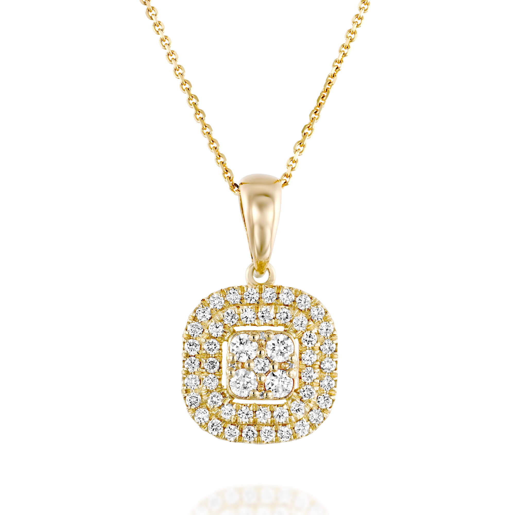 A Prestigious Square Diamond Pendant - DIAMOND HOUSE