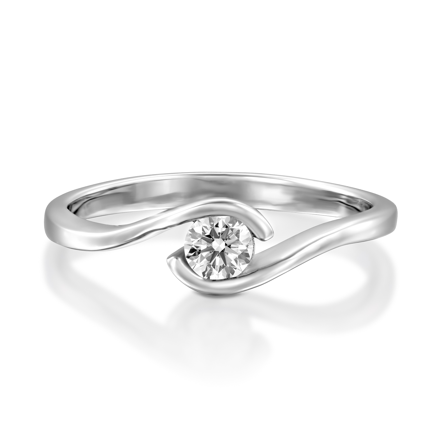 Dainty Twist Diamond Ring - FABIA - DIAMOND HOUSE