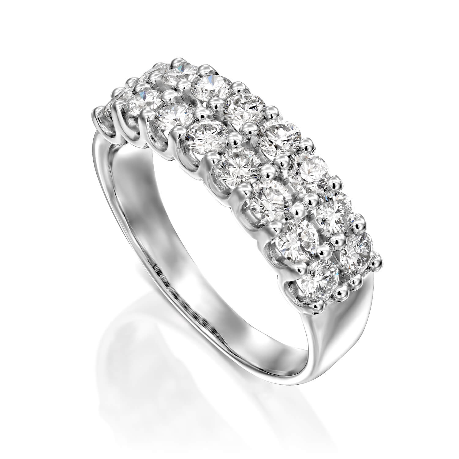 Elegant Two Row Diamond Ring - DIAMOND HOUSE